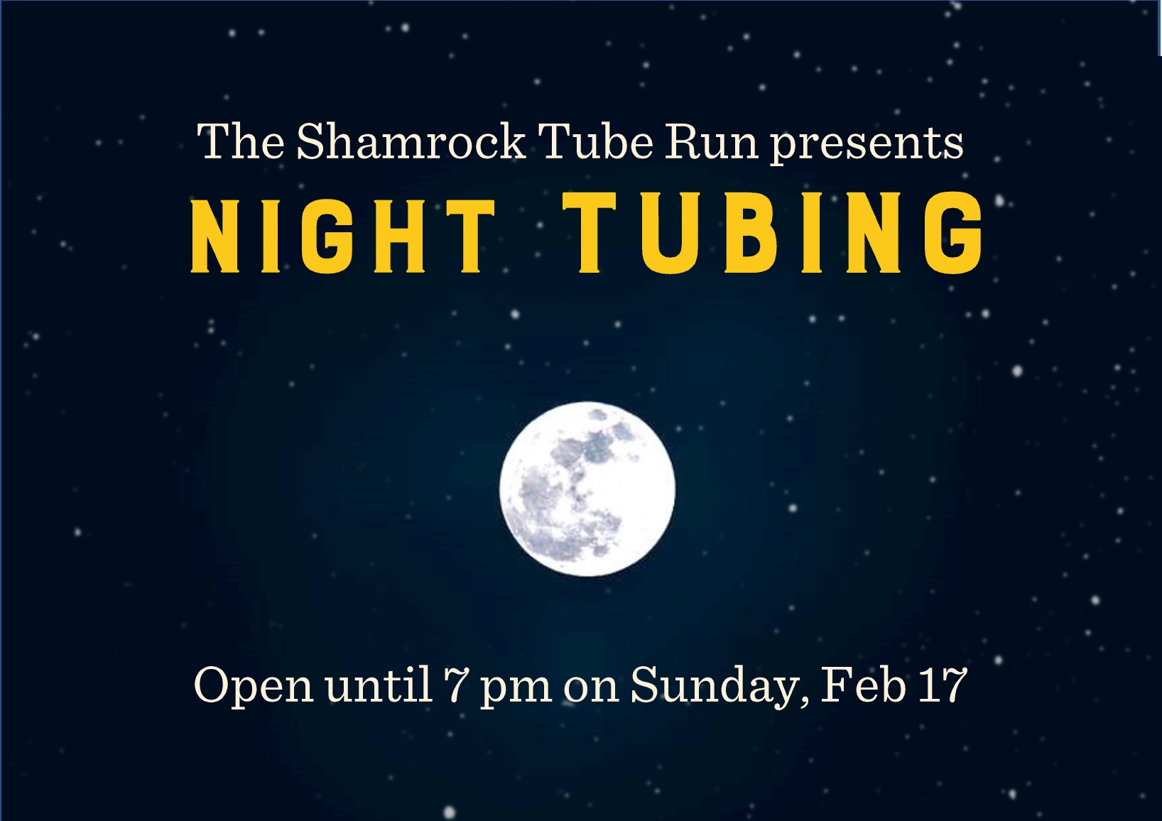 Night Tubing on the Shamrock Tube Run - What's Up in Wells